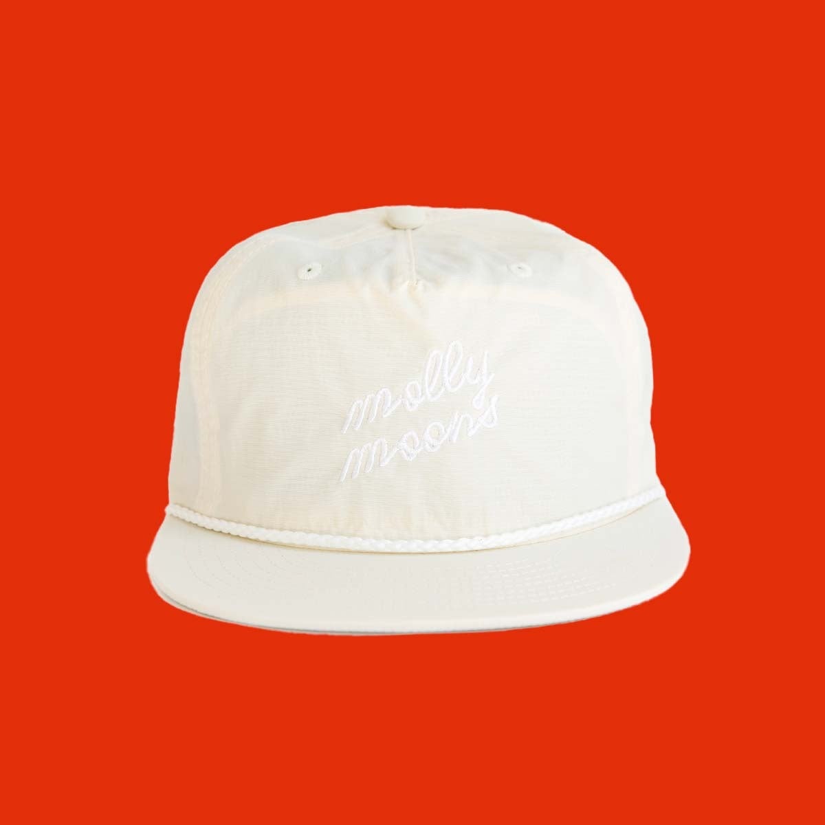 hat - logo beige | molly moon's homemade ice cream