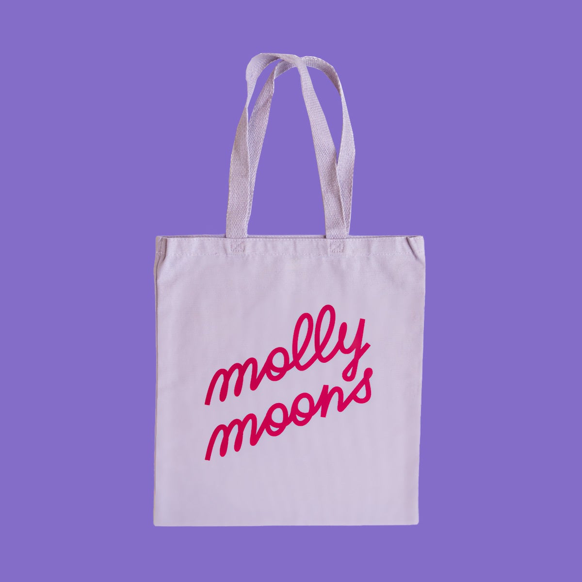 logo tote - purple | molly moon's homemade ice cream